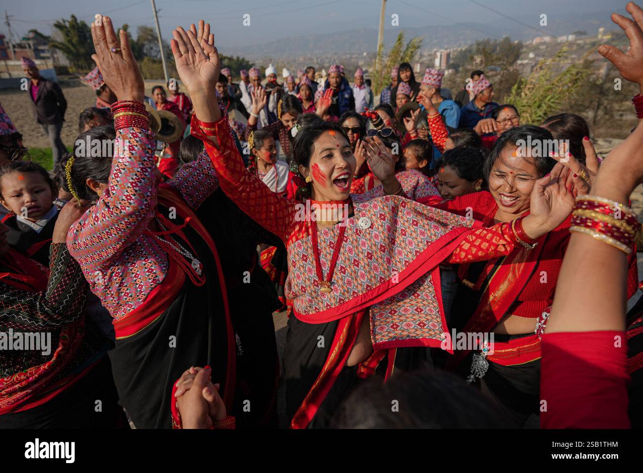 Bhaktapur, Bagmati, Nepal. 31st Jan, 2025. Members of the Newar ...