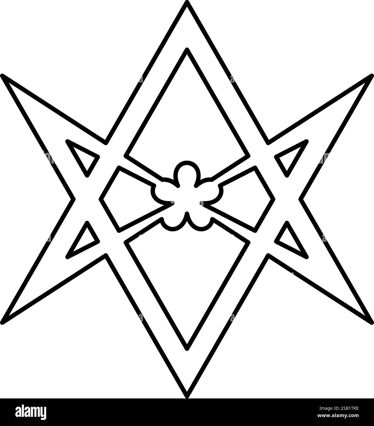 Thelema Unicursal Hexagonal symbol Unprocessing hexagram Telemma sacred ...