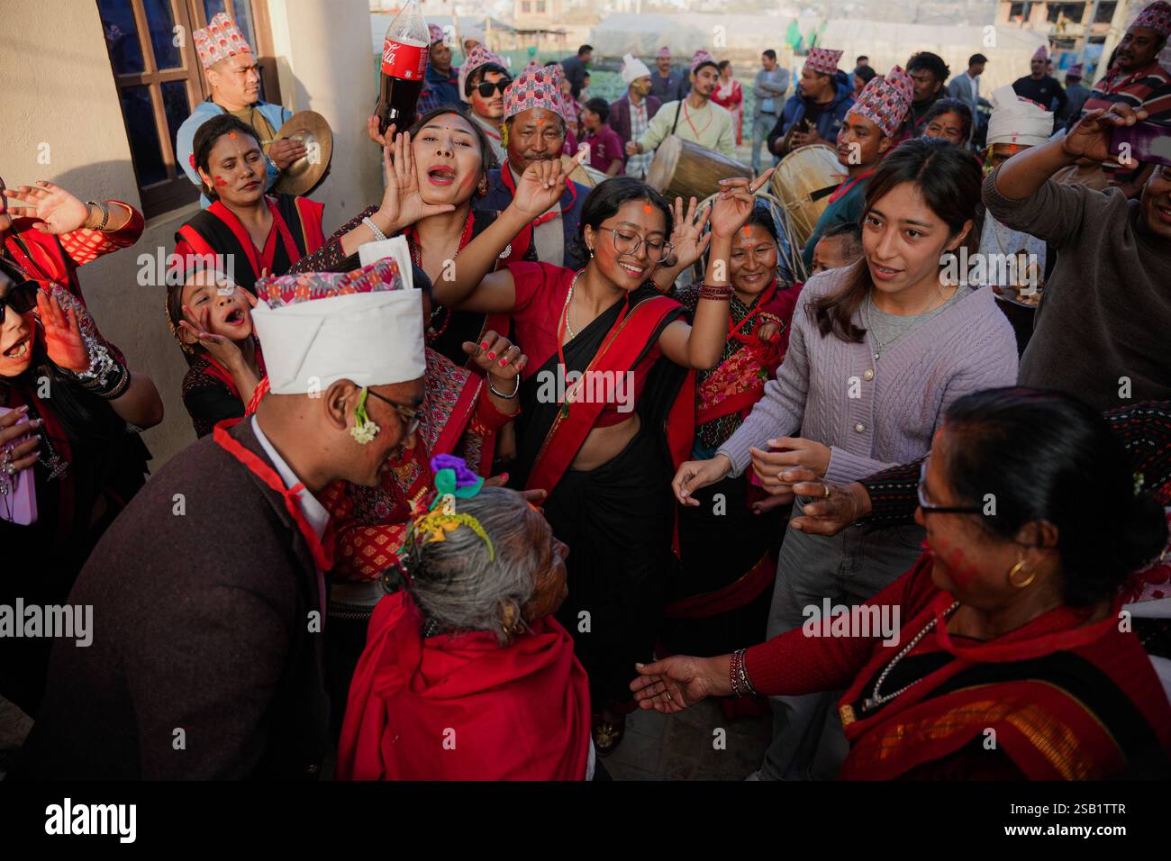 Bhaktapur, Bagmati, Nepal. 31st Jan, 2025. Members of the Newar ...