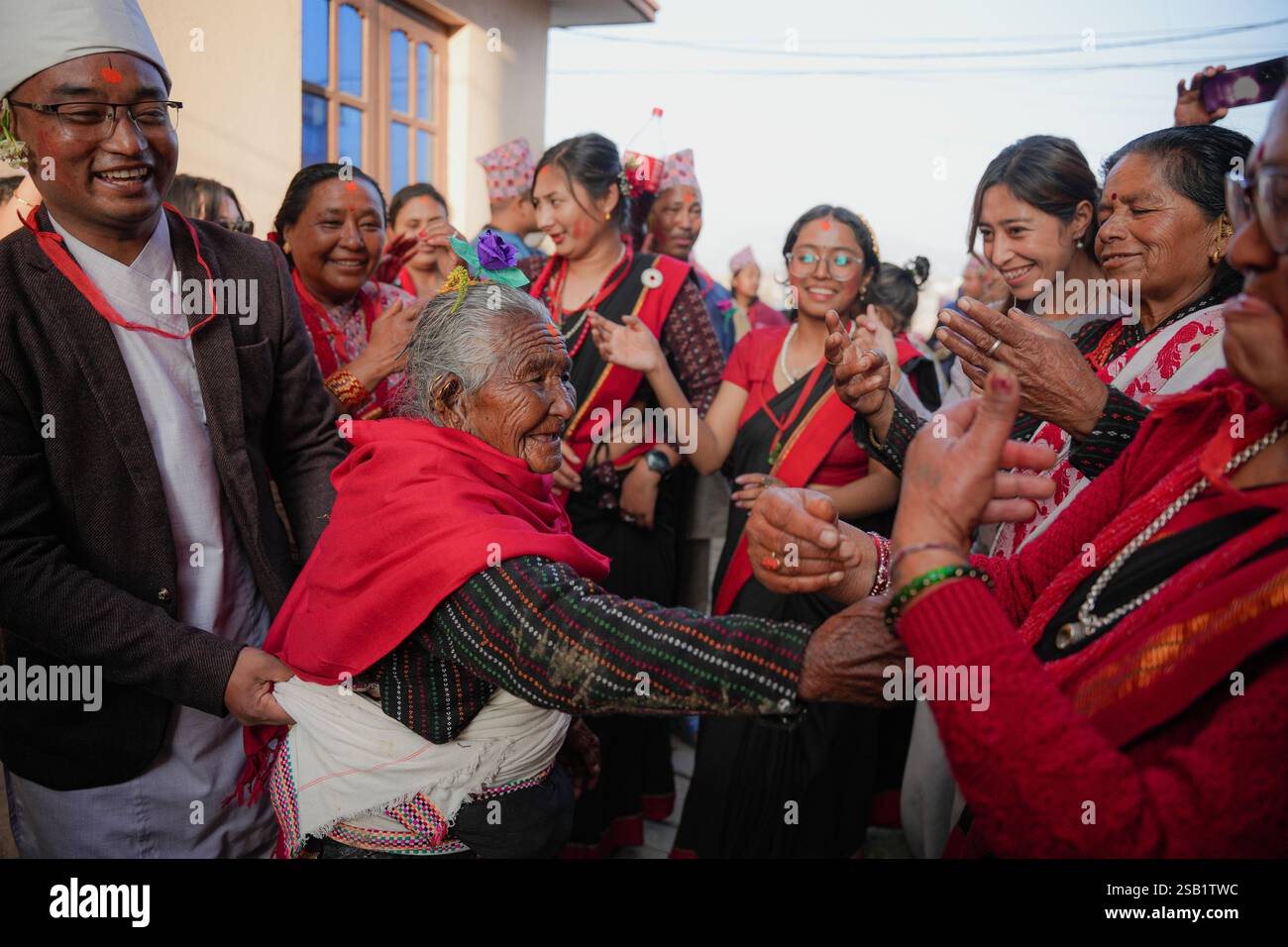 Bhaktapur, Bagmati, Nepal. 31st Jan, 2025. Members of the Newar ...