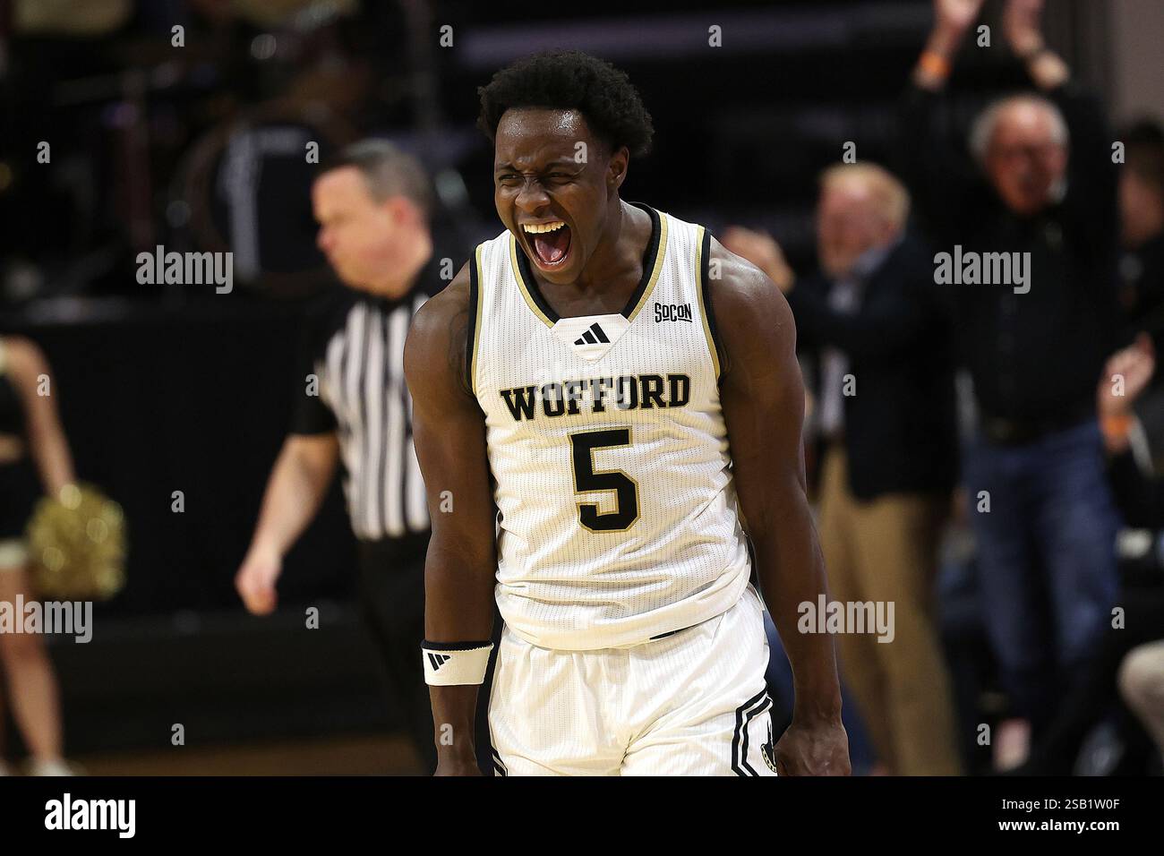 SPARTANBURG, SC - JANUARY 29: Wofford Terriers guard Justin Bailey (5 ...