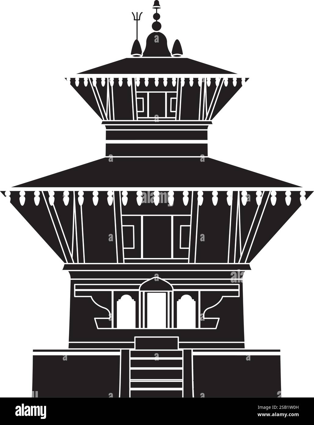 Black pagoda temple Stock Vector Image & Art - Alamy