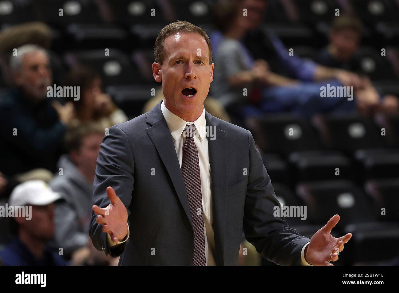 SPARTANBURG, SC - JANUARY 29: VMI Keydets head coach Andrew Wilson ...