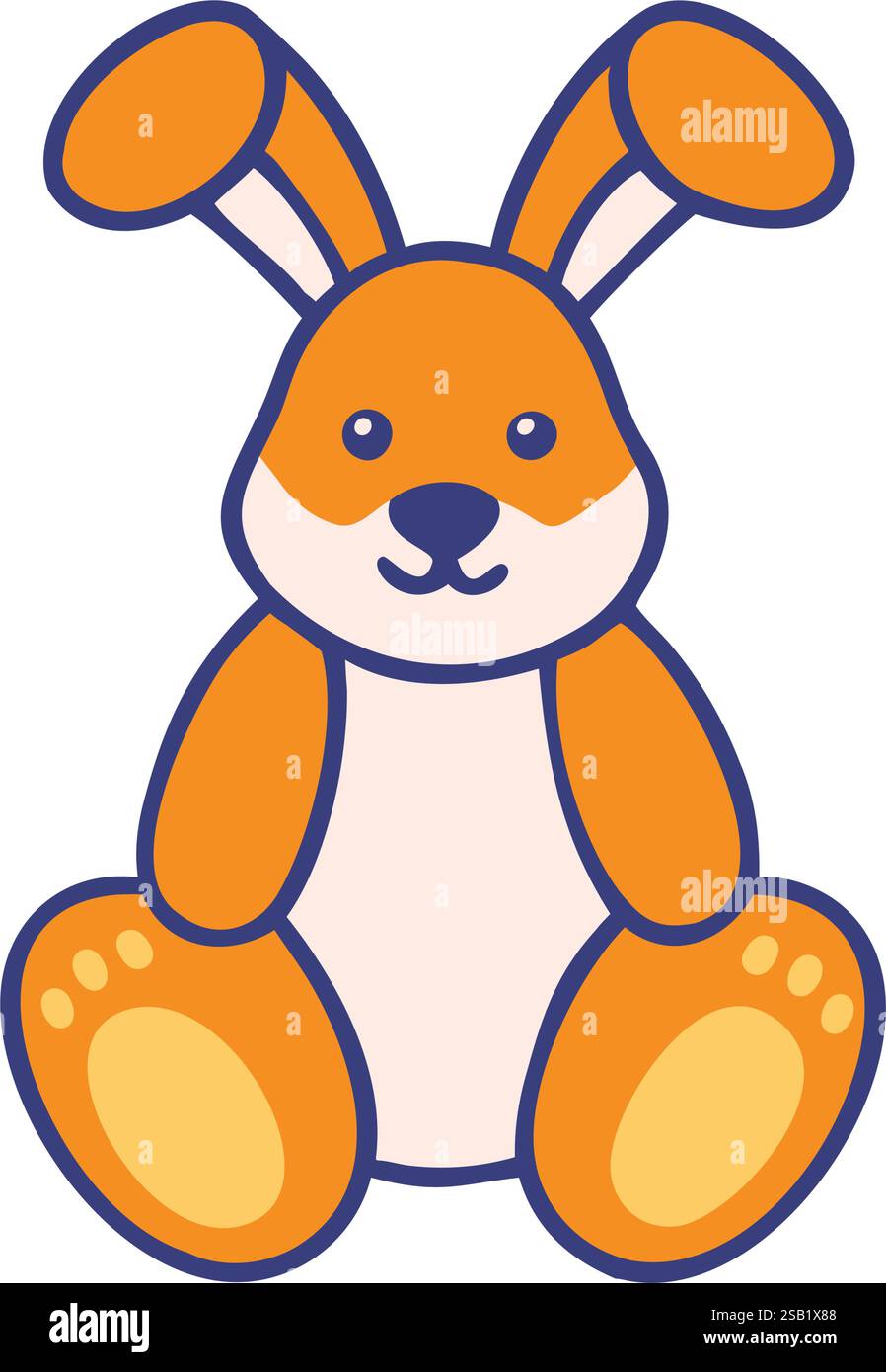 Fluffy bunny stuffed toy illustration Stock Vector Image & Art - Alamy