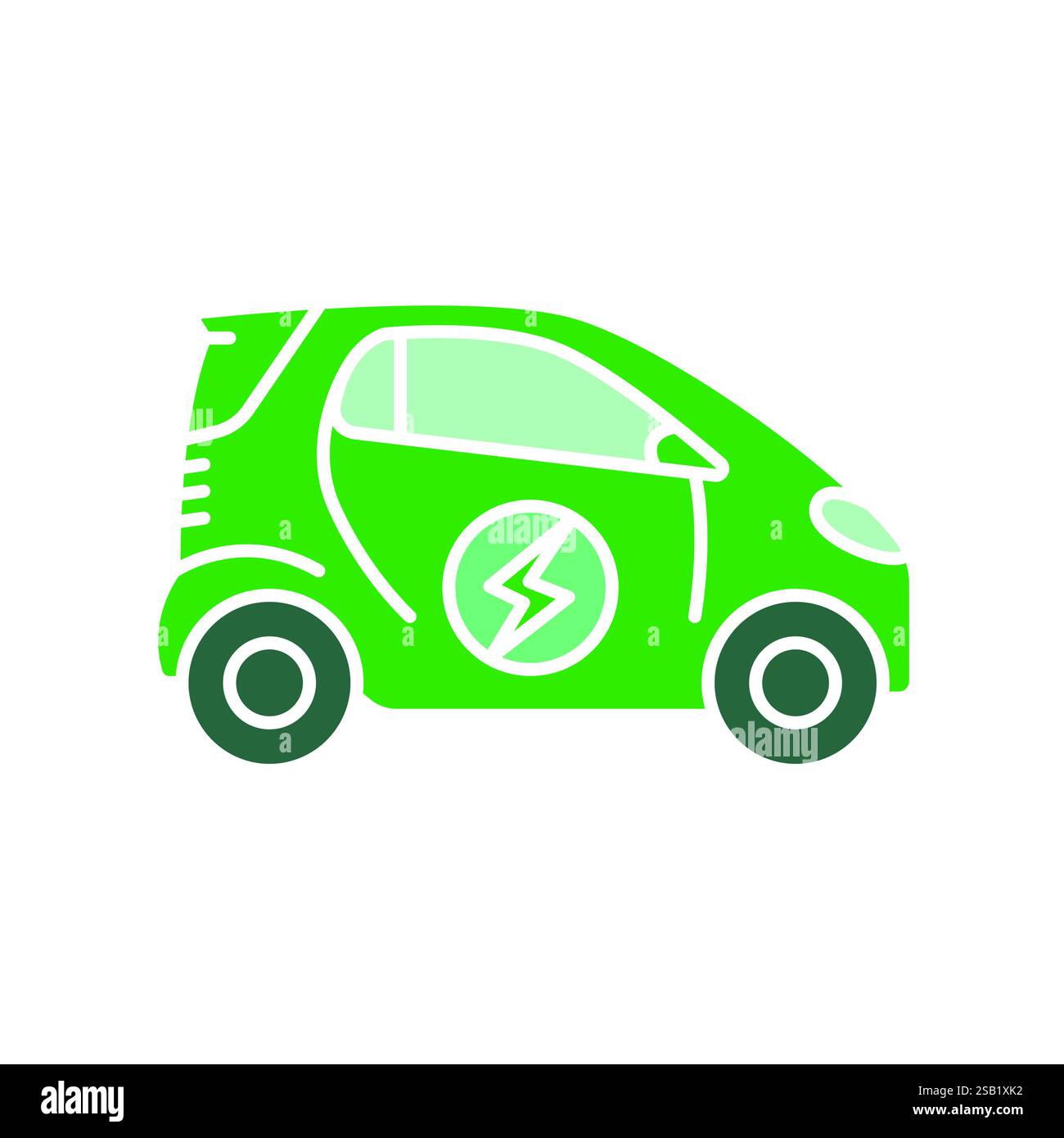 Smart Car Flat Icon Vector Isolated Element Editable Stroke Stock Vector Image And Art Alamy