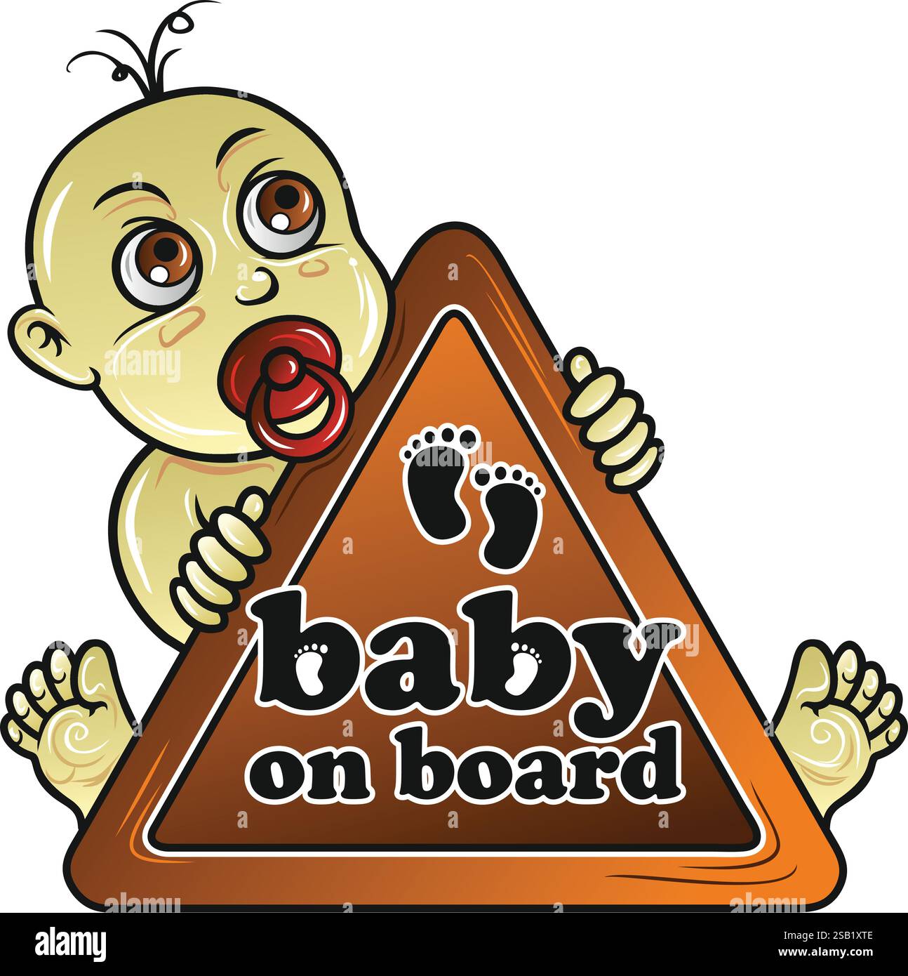 Sign on driver vehicle Stock Vector Images - Alamy