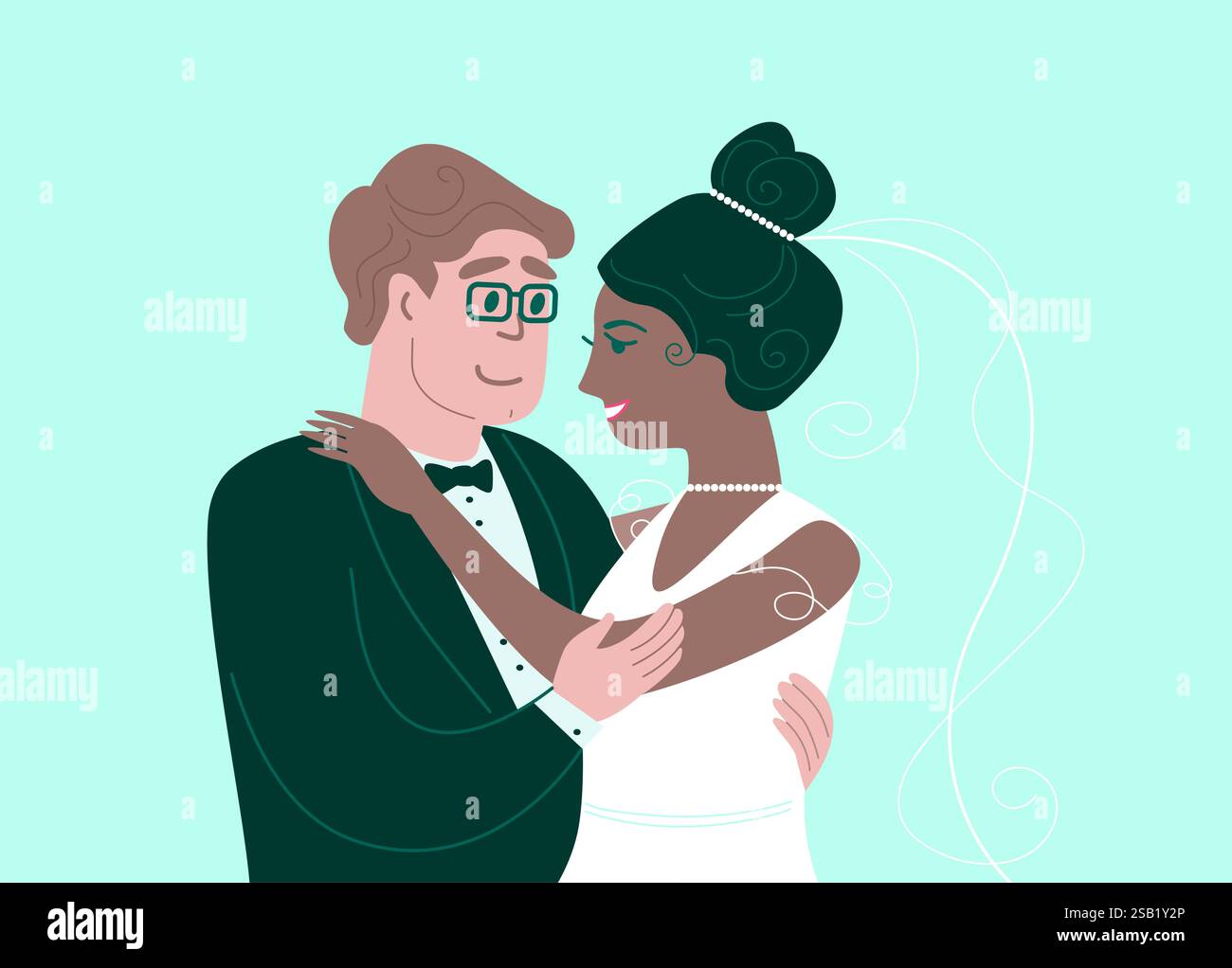 Happy newlyweds. The groom carrying the bride holds her in his arms ...