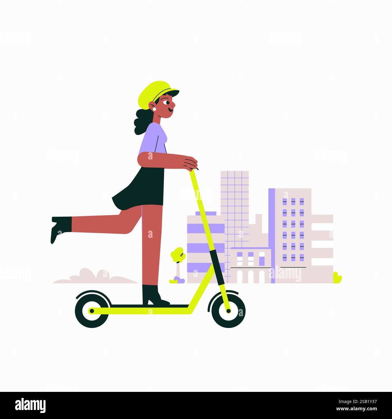Bike commuter female Stock Vector Images - Alamy