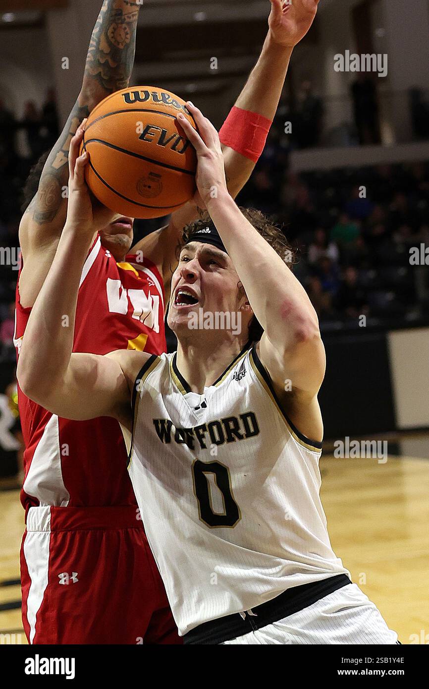SPARTANBURG, SC - JANUARY 29: Wofford Terriers guard Jackson Sivills (0 ...