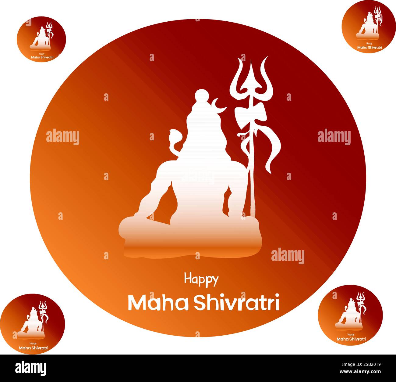 Vector happy maha shivratri Cut Out Stock Images & Pictures - Alamy