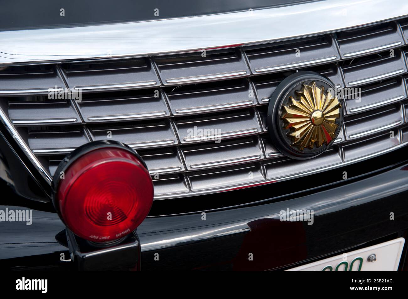 Black and White Japanese police patrol car parked in a parking lot ...