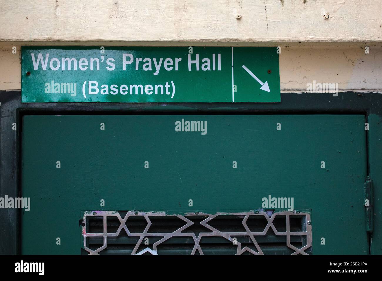 Sign for a Womens Prayer Hall, located on Brick Lane in London, UK ...