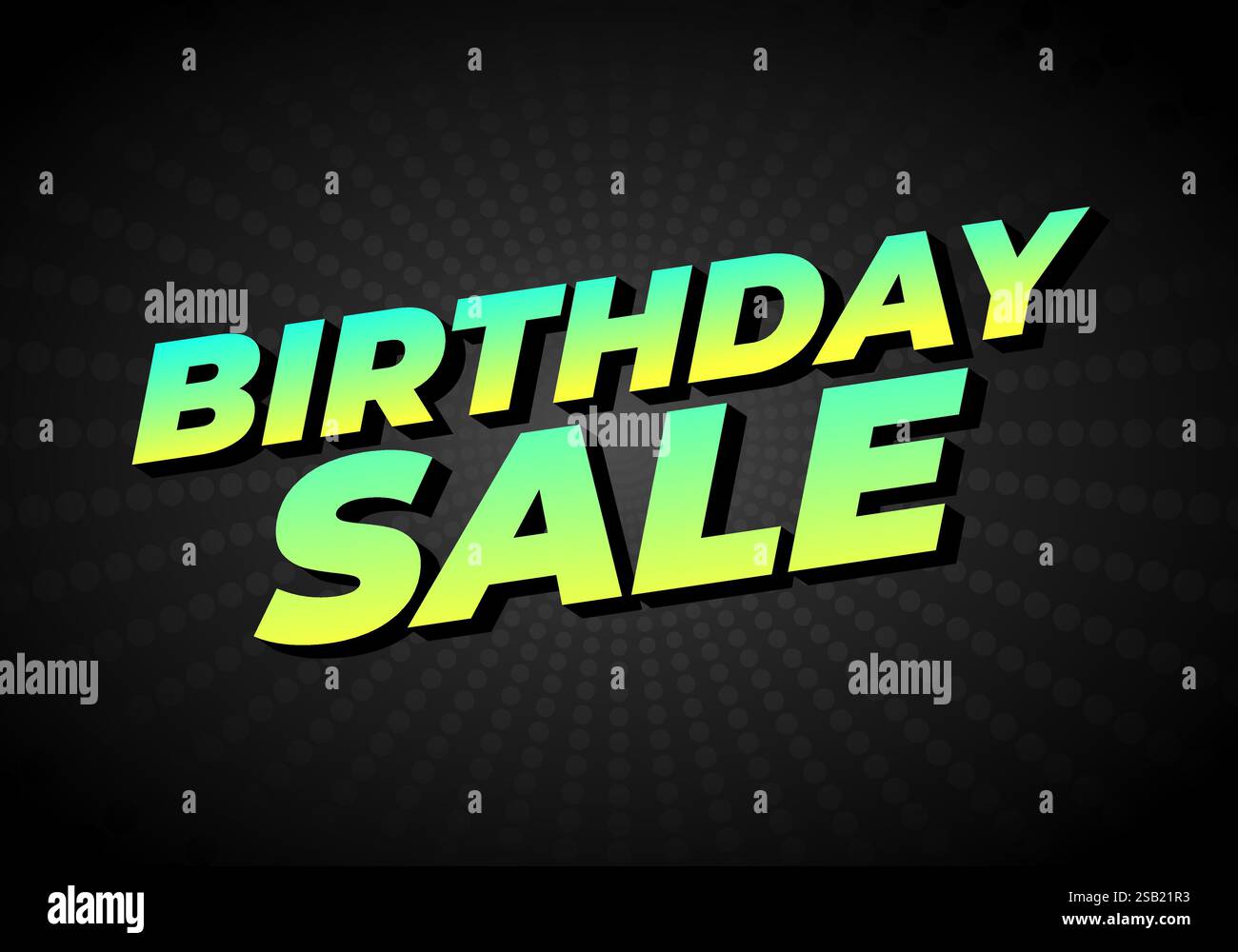 Birthday sale. text effect graphic design for advertising needs Stock ...