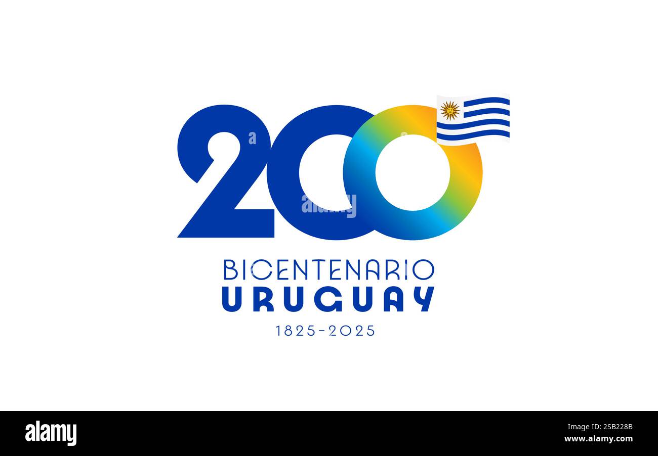 200 years logo, Bicentenario Uruguay. Translation from spanish ...
