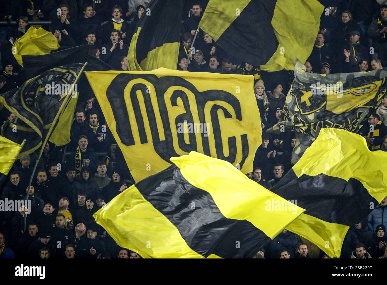 BREDA- NAC fans in the stands during the Dutch Eredivisie match between ...