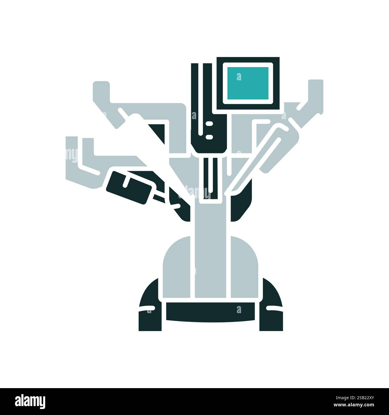 medical robot flat icon. Vector isolated element. Editable stroke Stock ...