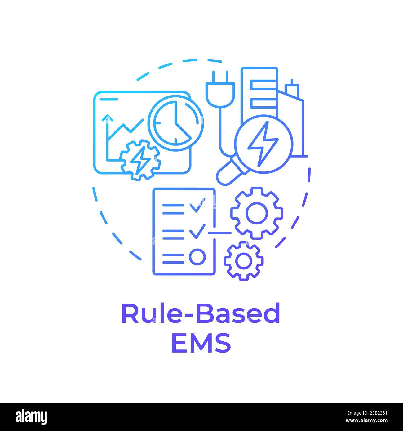 Rule based EMS blue gradient concept icon Stock Vector Image & Art - Alamy