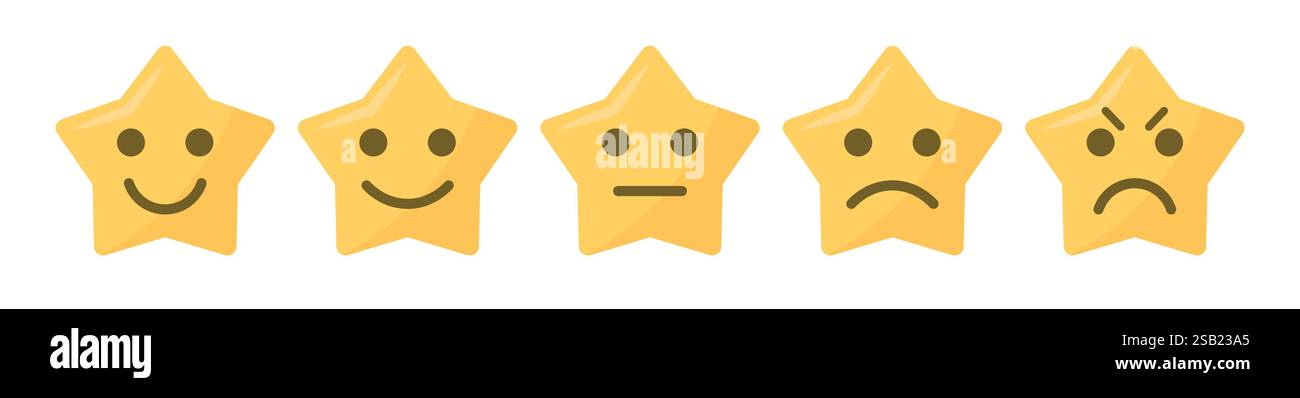 Rating emoji icon for taking customer's feedback for business purposes ...