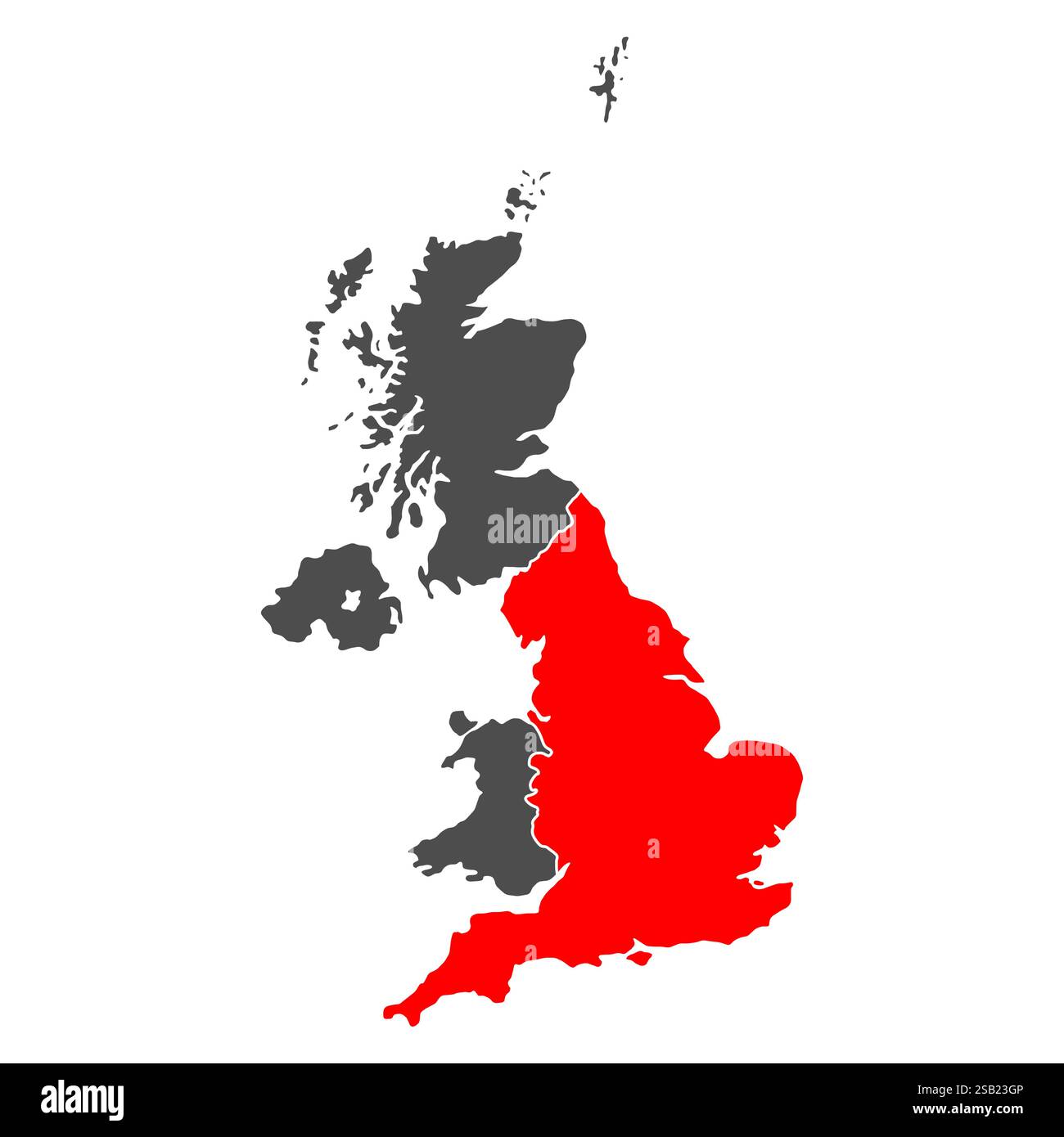 England of The United Kingdom of Great Britain and Northern Ireland map ...
