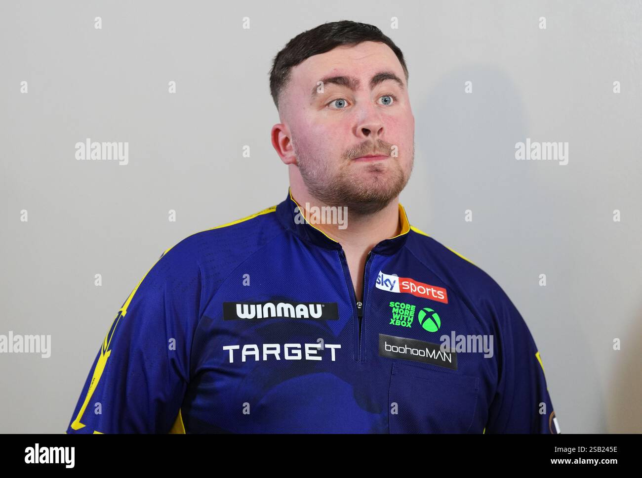 Luke Littler takes part in media activities ahead of his first round ...
