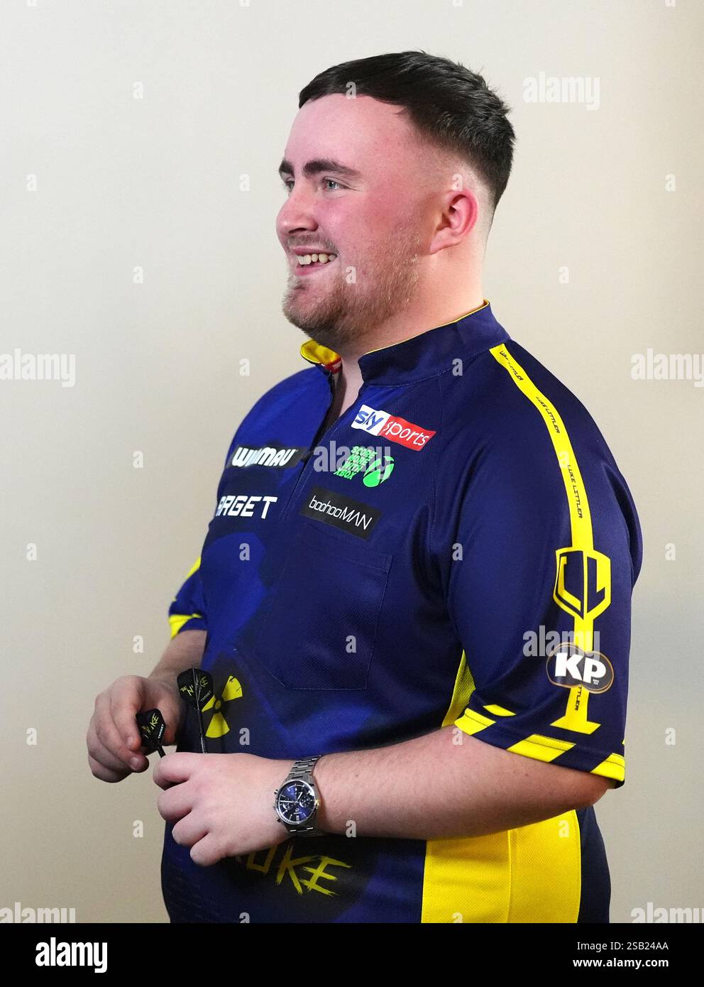 Luke Littler takes part in media activities ahead of his first round ...