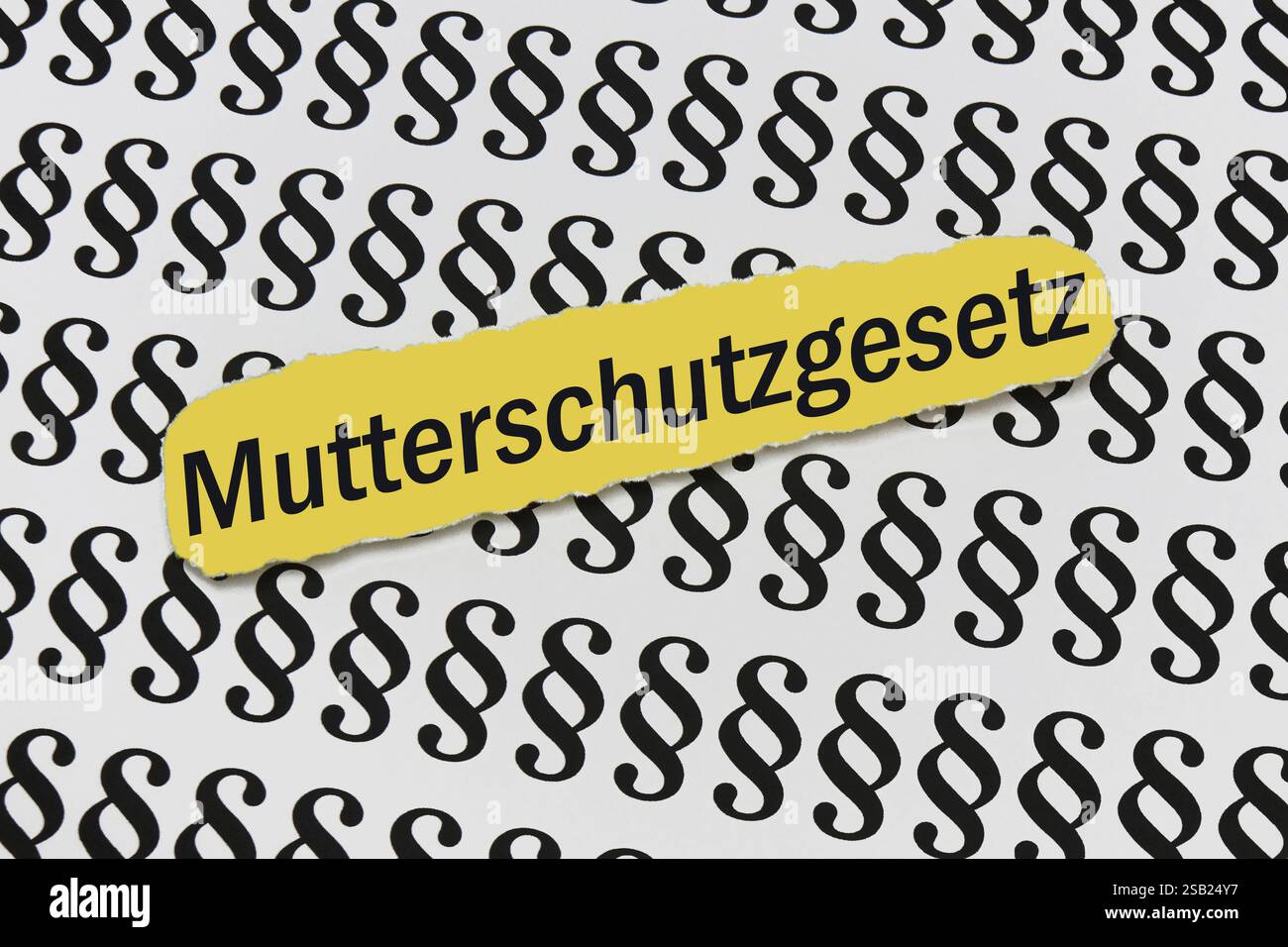 Paragrafen und Schriftzug Mutterschutzgesetz Paragrafen und Schriftzug ...