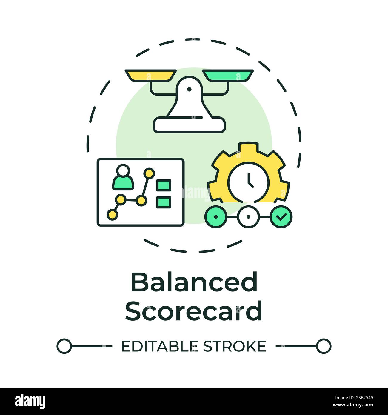 Balanced scorecard multi color concept icon Stock Vector Image & Art - Alamy