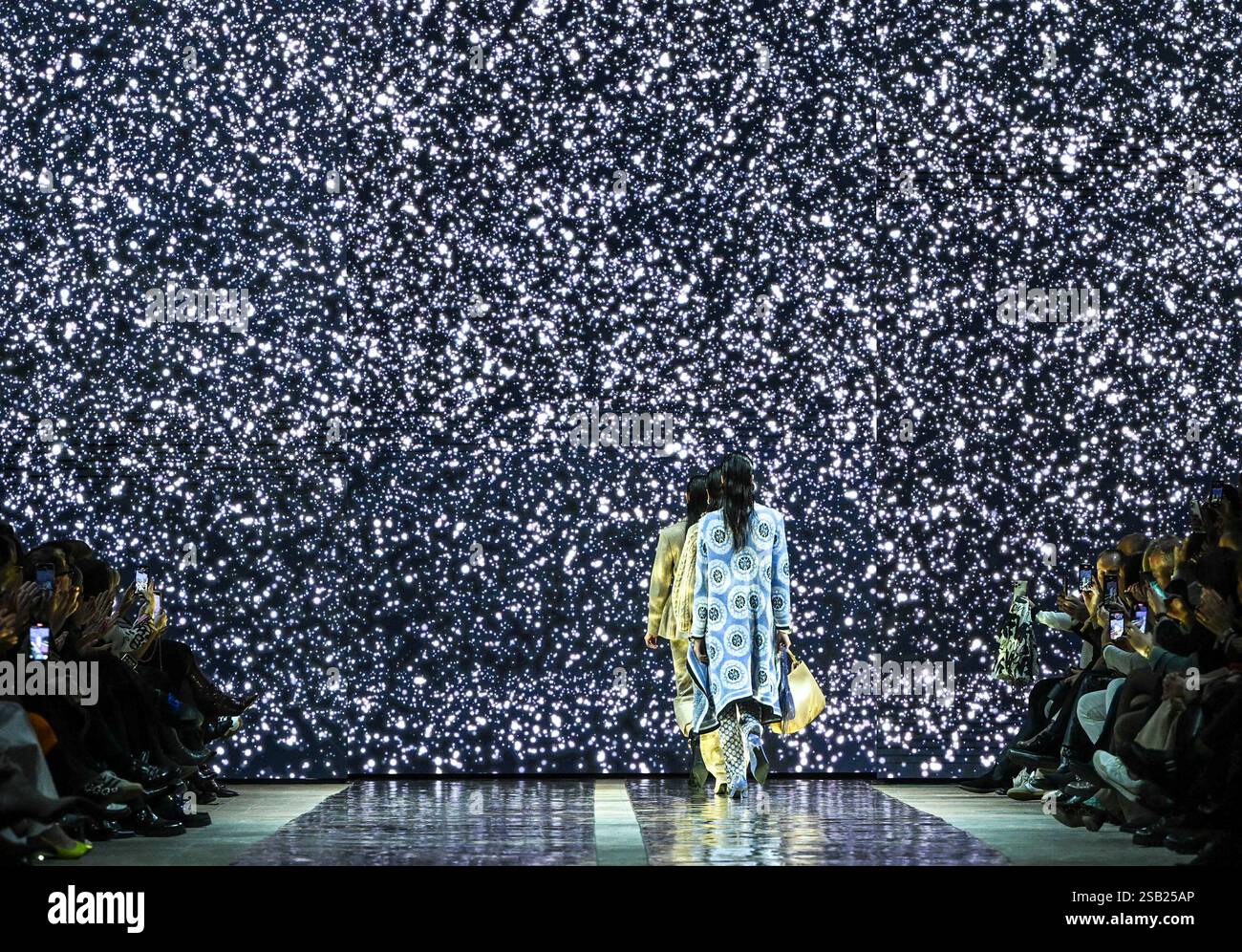 Berlin, Germany. 31st Jan, 2025. Models show creations of the label ...