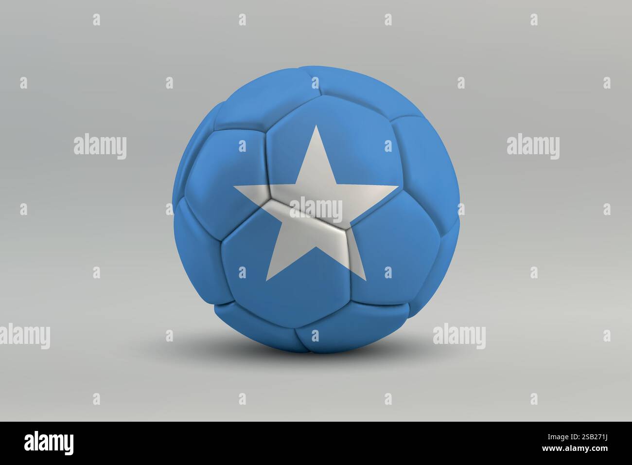 Somalia soccer ball featuring the national flag design on a gray ...