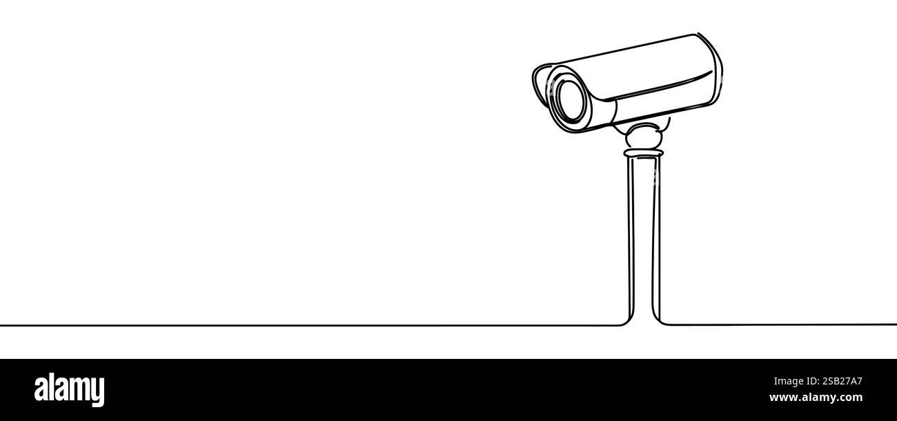 One cctv camera Stock Vector Images - Alamy