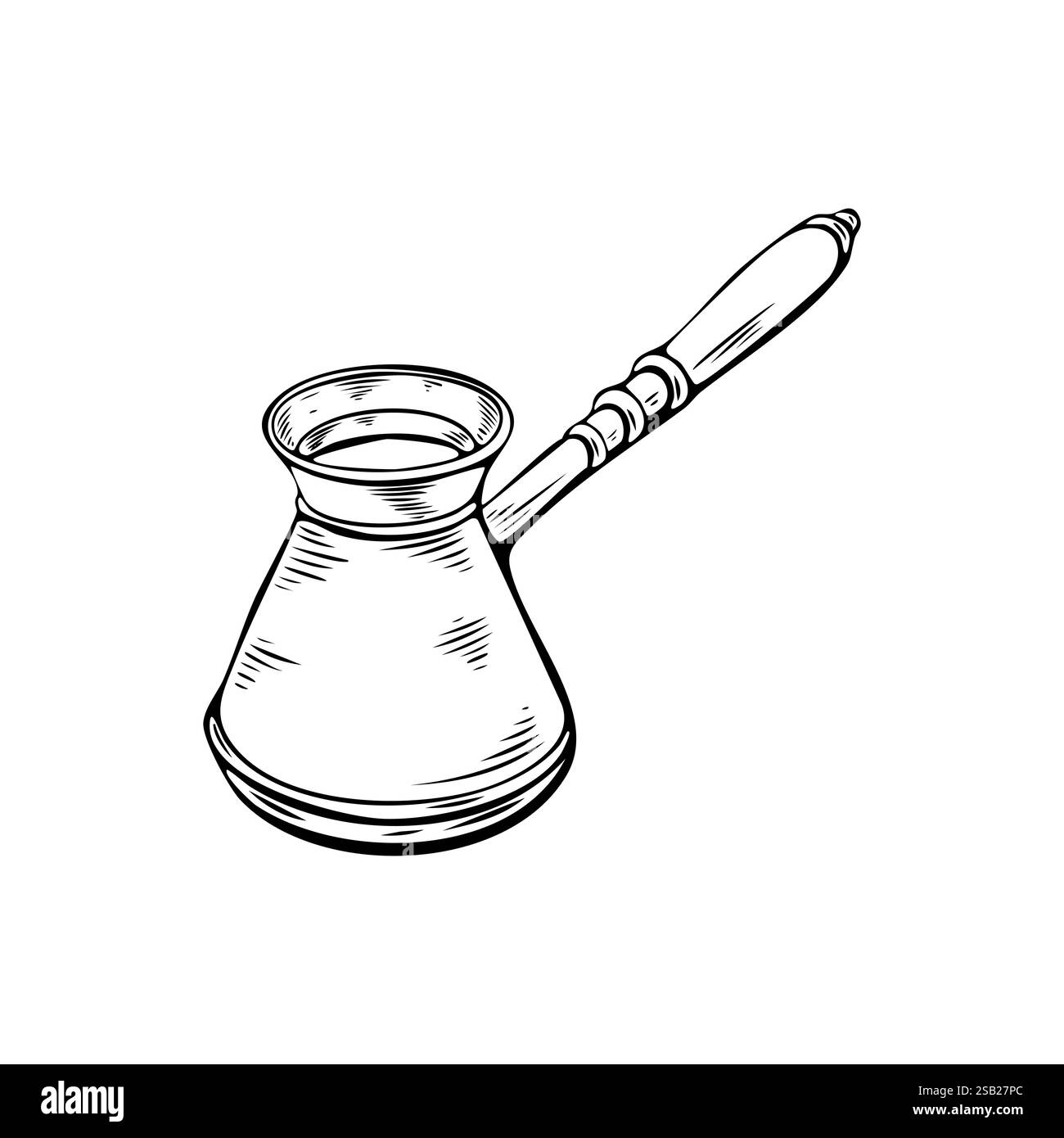 Turkish coffee pot sketch Black and White Stock Photos & Images - Alamy