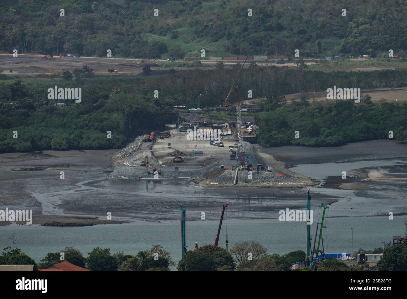 A fourth bridge is built across the Panama Canal in Panama City, Friday ...