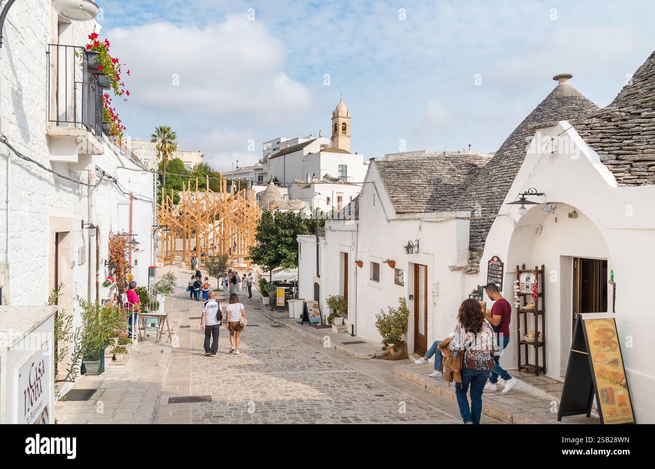 Alberobello, Puglia, Italy - October 5, 2023: Tourists visiting the ...