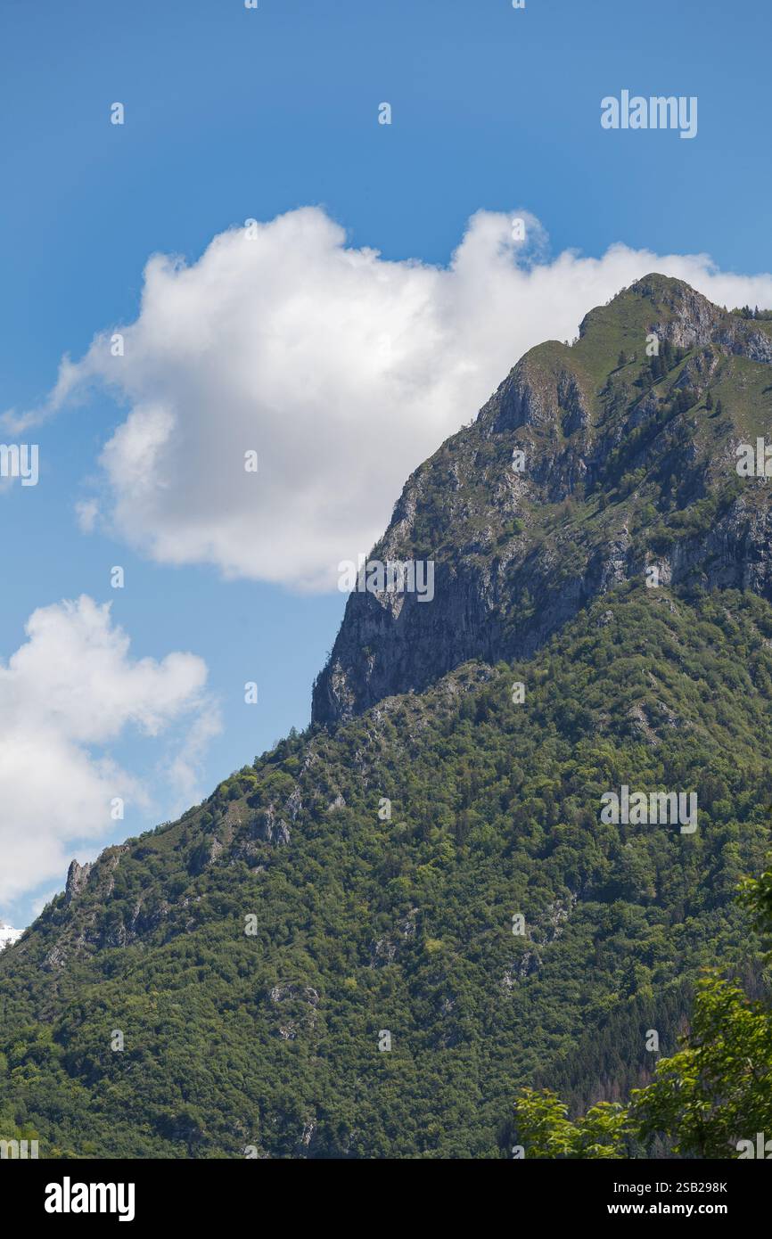 Mountain top of Bergamo alps. View from Gromo town Stock Photo - Alamy