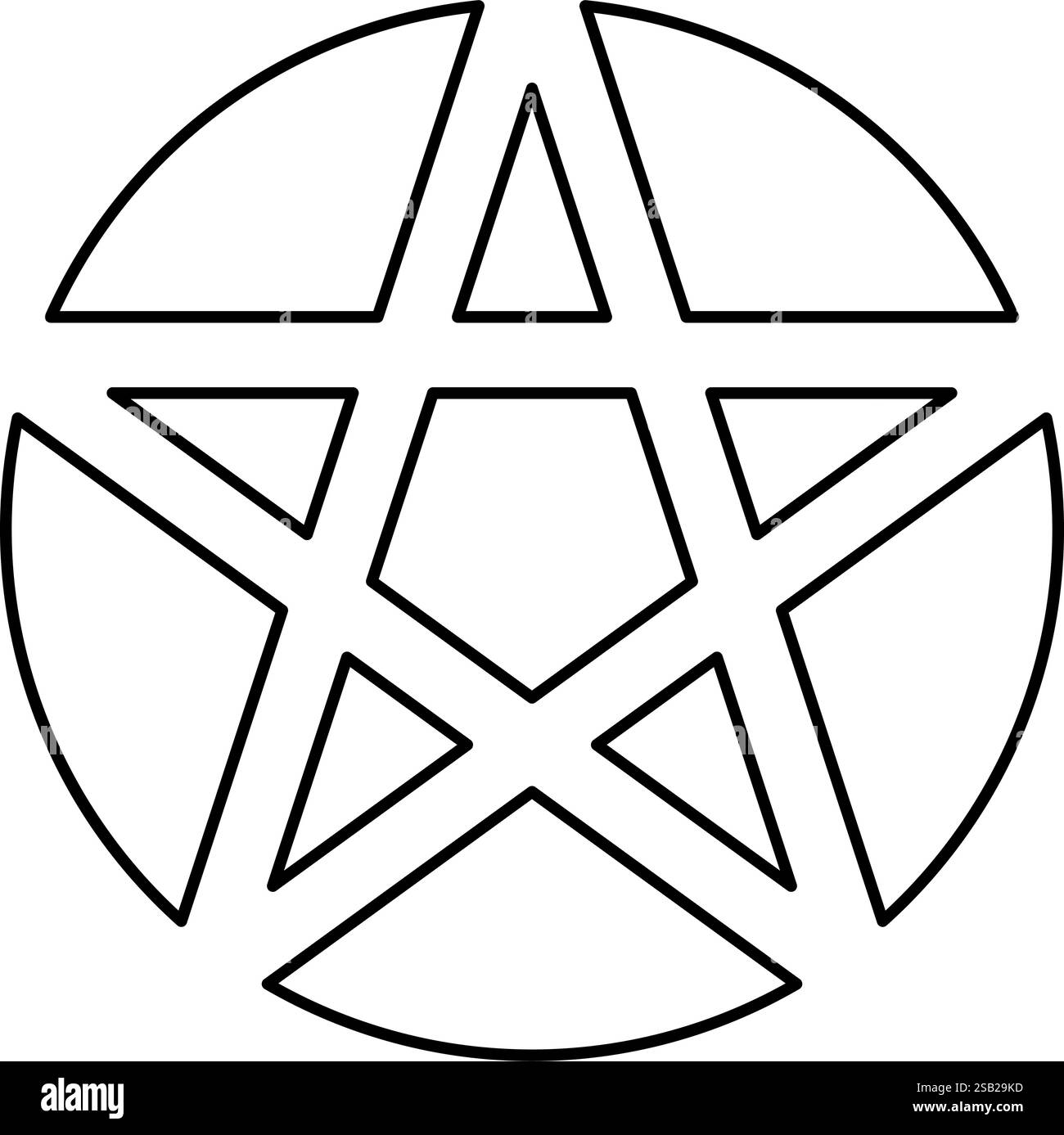 Pentakl Neopagan Wicca Pentacle Neo paganism sign five pointed star in ...