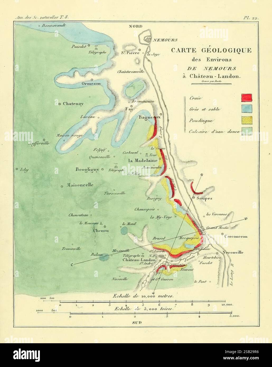 Annales des Sciences Naturelles Paris Crochard Geology Nemours France ...