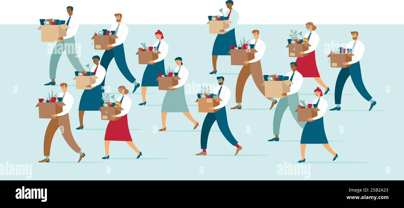 Female office employee carrying Stock Vector Images - Alamy