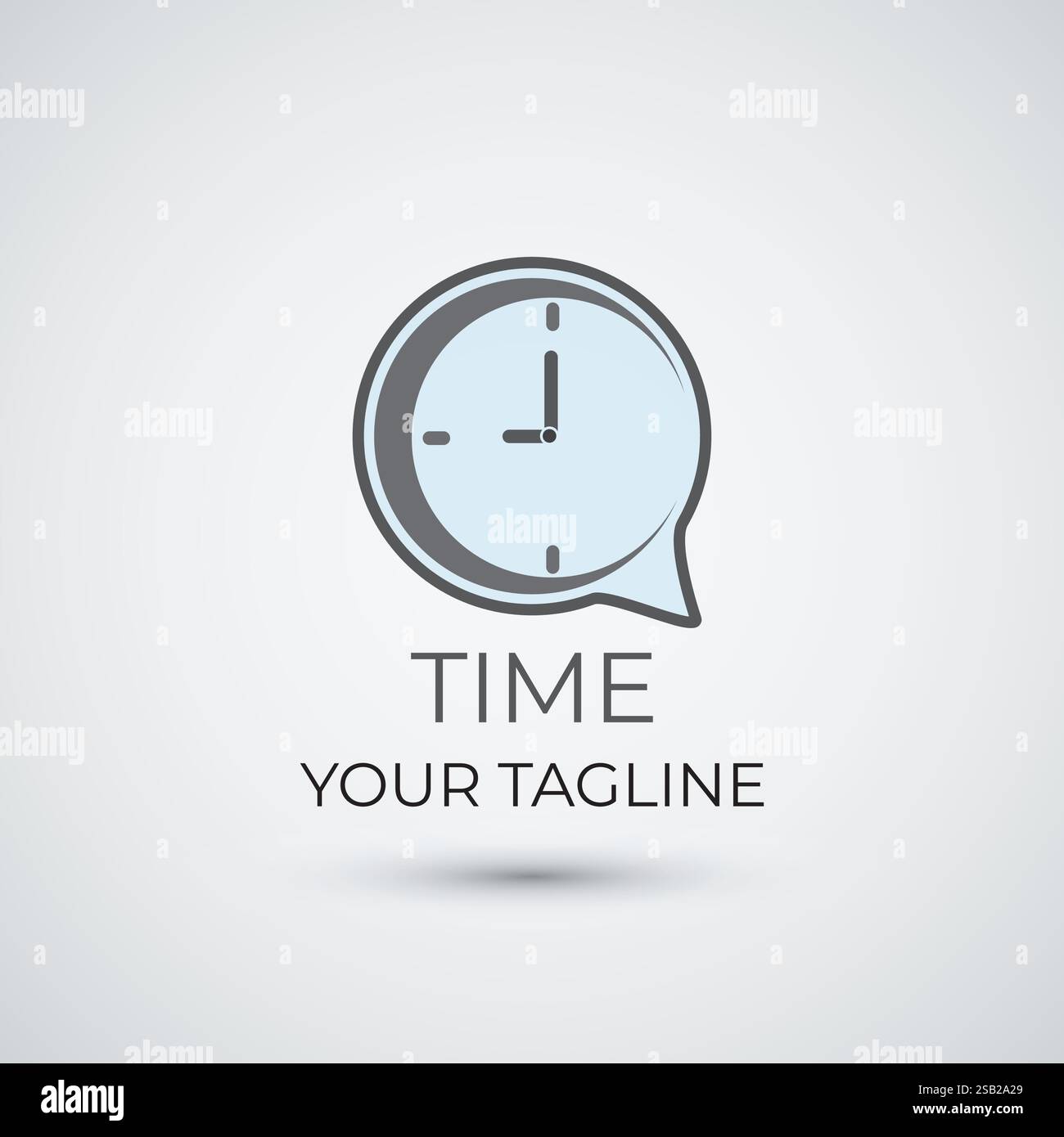 Chat time clock logo design template Stock Vector Image & Art - Alamy