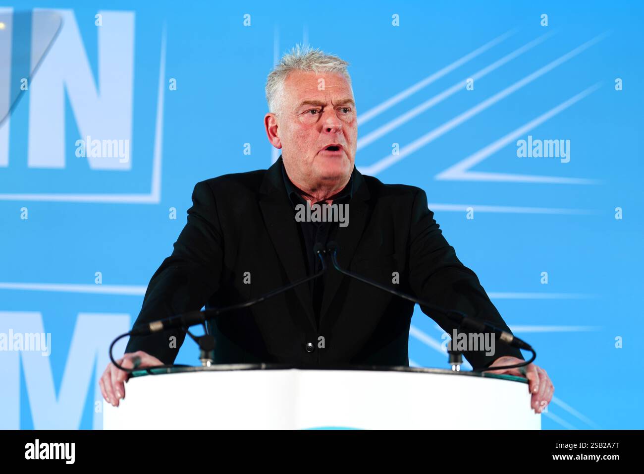 Reform UK MP Lee Anderson during the Reform UK North West Essex conference at Parklands Quendon ...