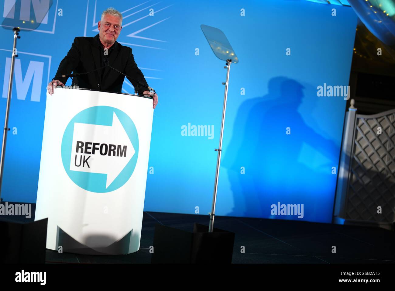 Reform UK MP Lee Anderson during the Reform UK North West Essex conference at Parklands Quendon ...