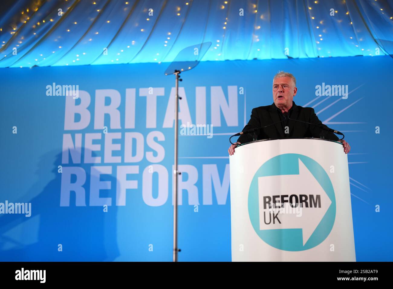 Reform UK MP Lee Anderson during the Reform UK North West Essex ...
