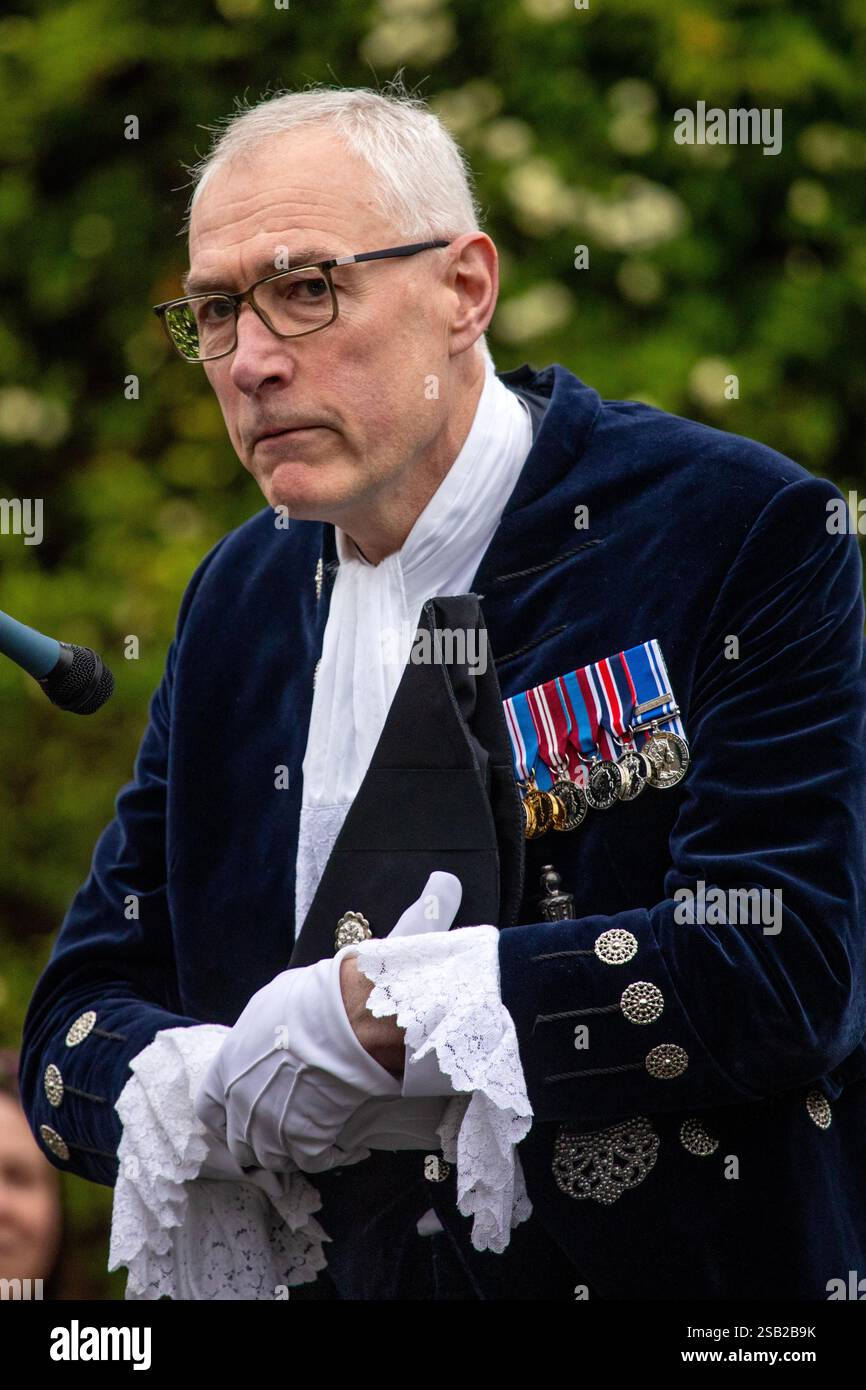 Glastonbury, UK - May 1st 2024: The High Sheriff of Somerset, pictured ...