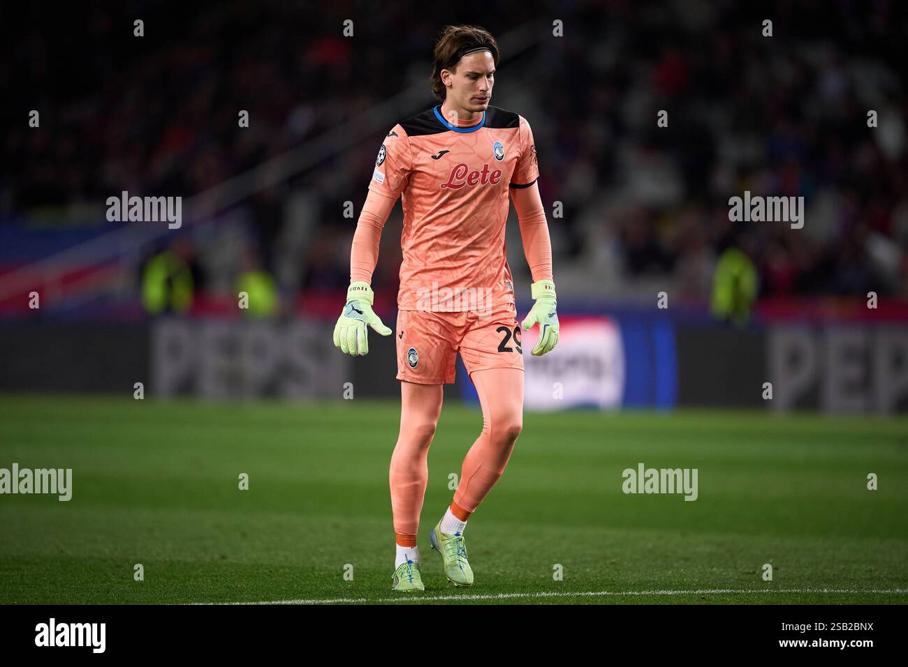 BARCELONA, SPAIN - JANUARY 29: Marco Carnesecchi of Atalanta BC during ...