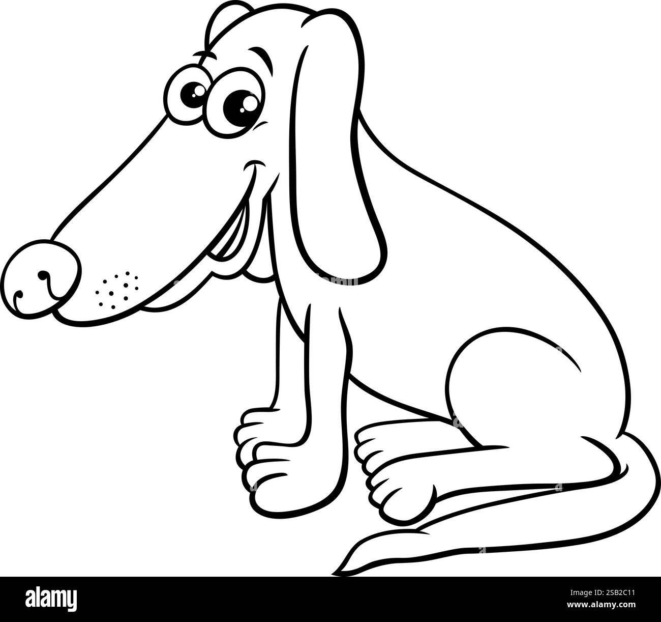 Cartoon illustration of funny dog comic animal character giving a paw ...