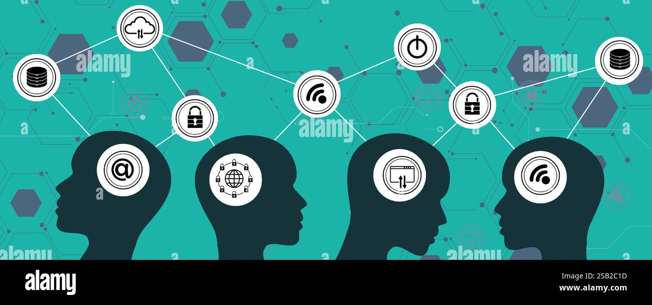 Abstract Artificial intelligence. Cloud computing. Machine learning. Technology web background ...