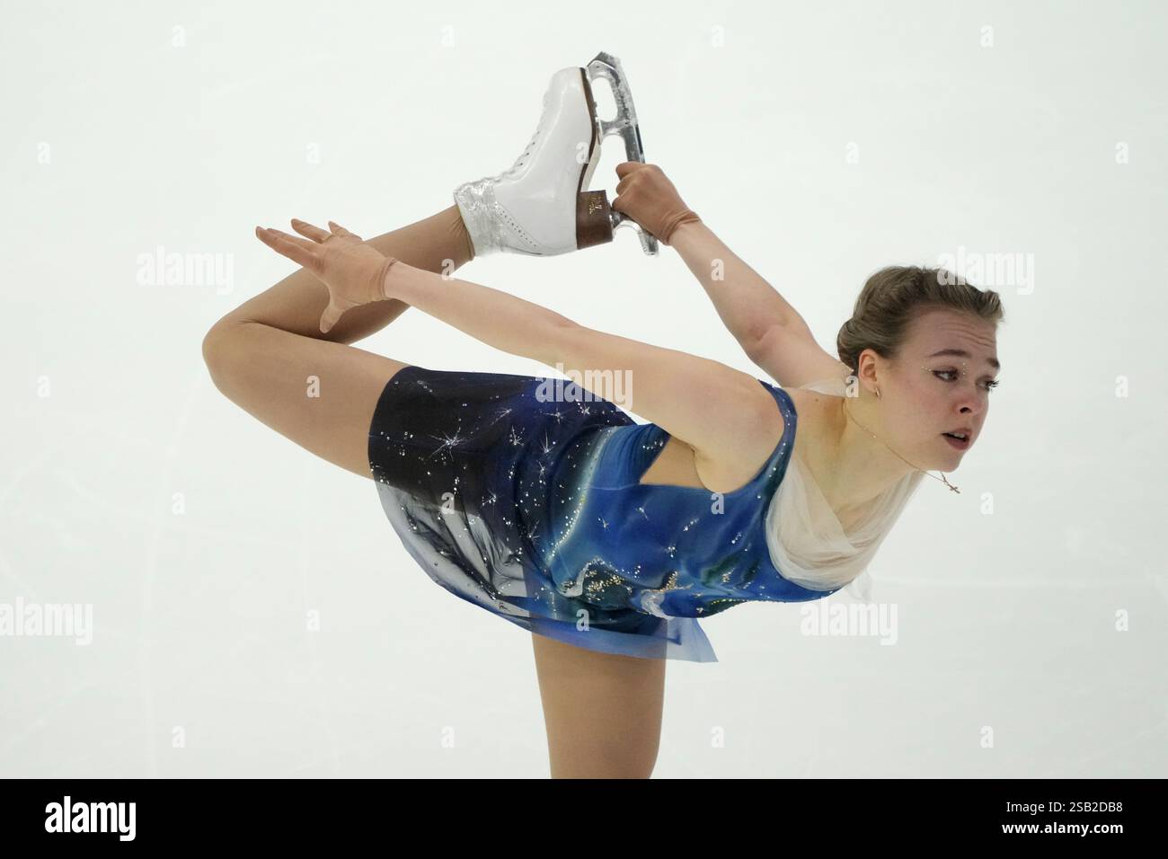 Georgia's Anastasiia Gubanova performs during the women's free skating ...