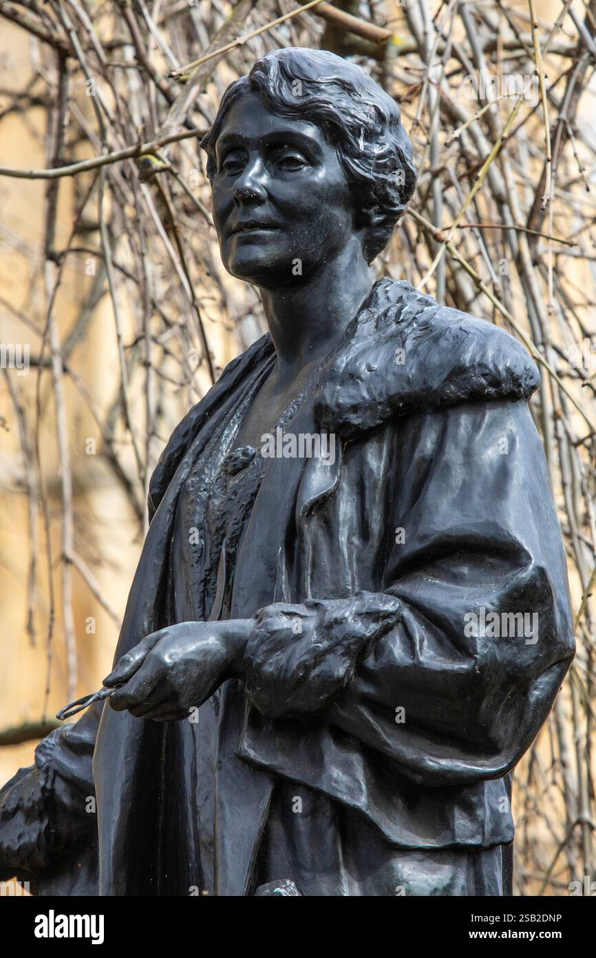 London, UK - April 8th 2024: A statue of famous suffragette Emmeline ...