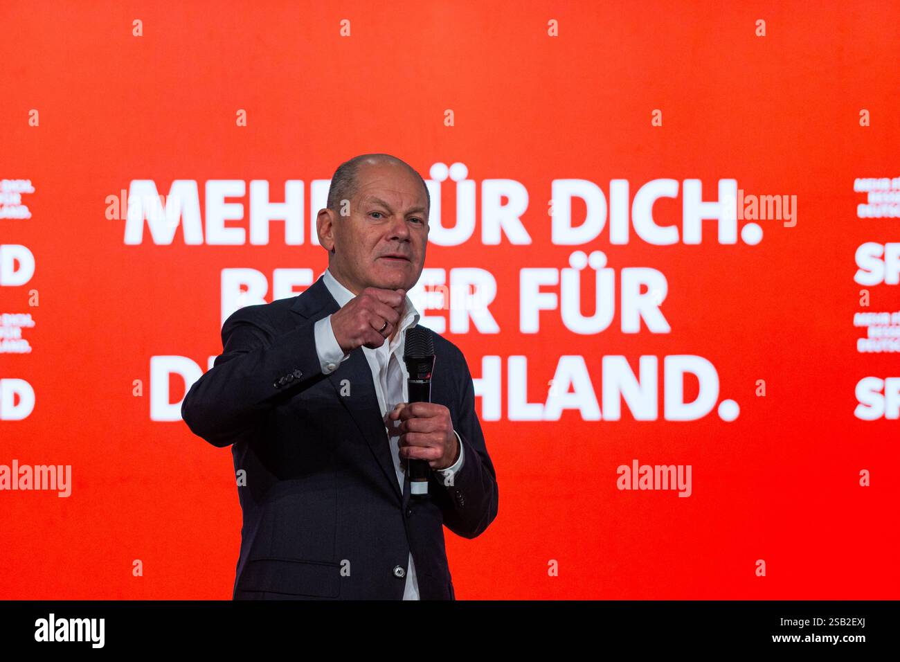 Regensburg, Bavaria, Germany - January 31, 2025: Federal Chancellor ...