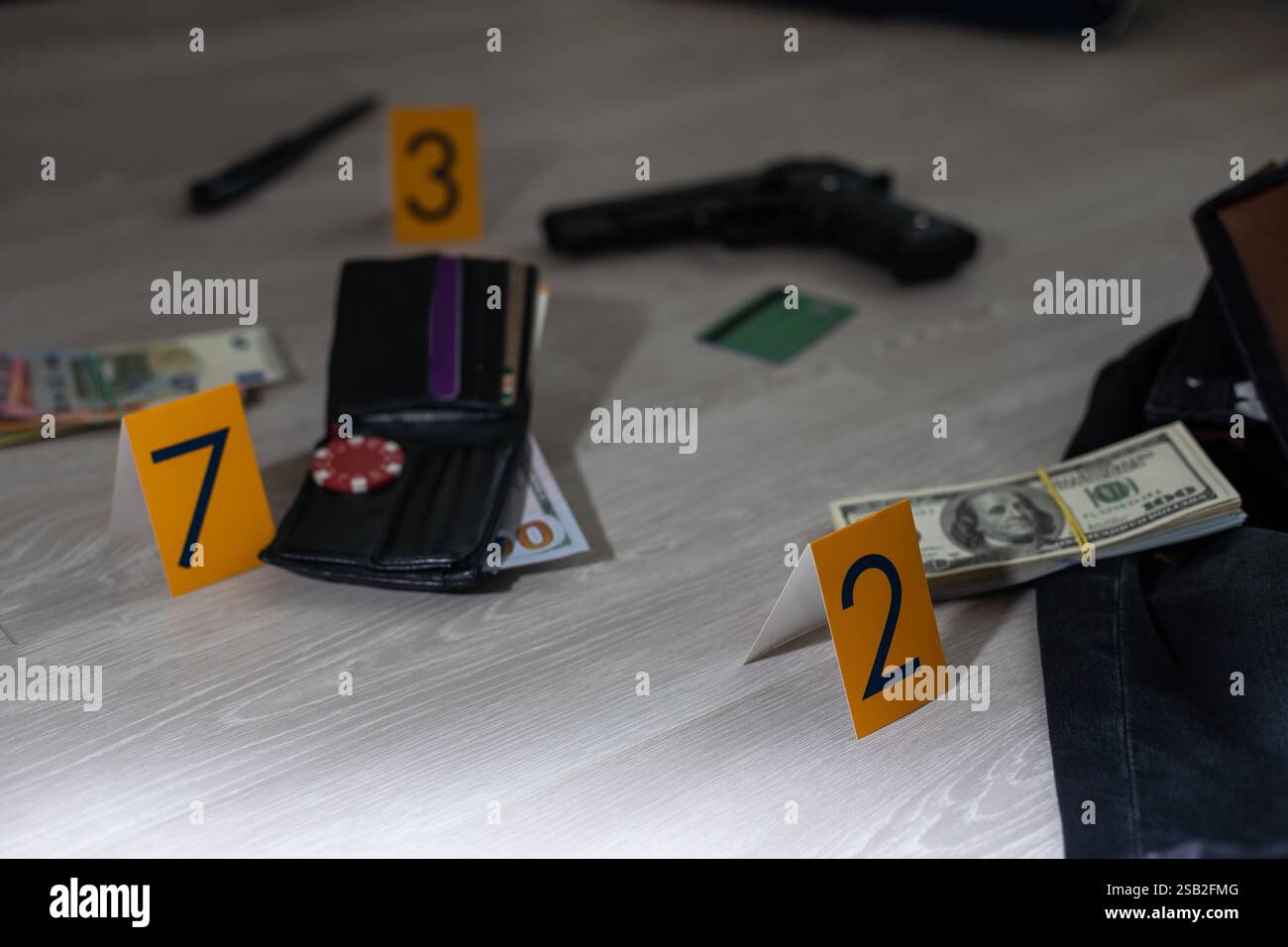 Crime scene investigation - numbering of evidences after the murdering ...