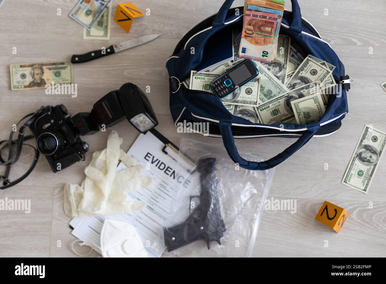 Stacks money in plastic hi-res stock photography and images - Alamy